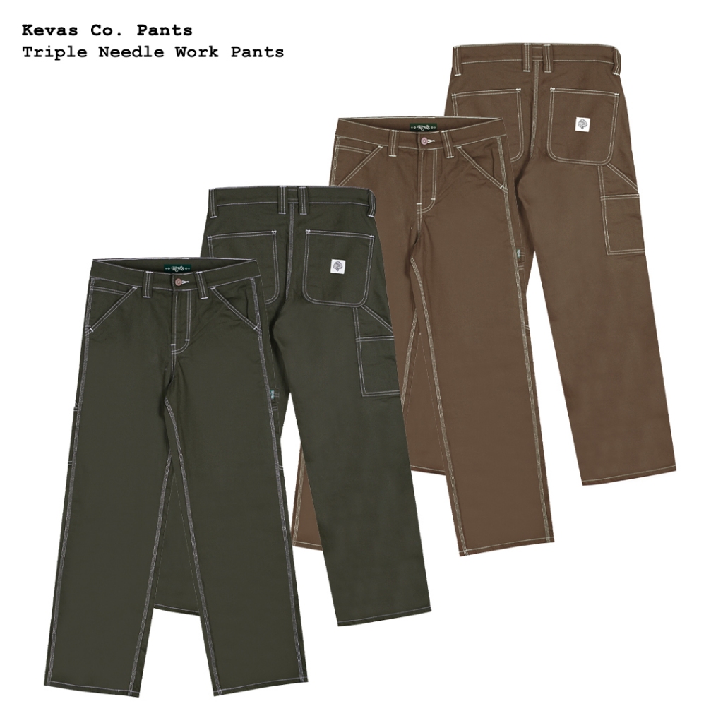 Kevas Triple Needle Work Pants | Shopee Singapore