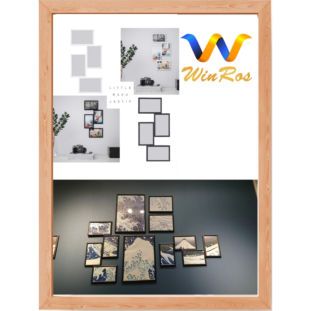 Collage frame for 4 photos YLLEVAD black white/ 21x41 cm | Shopee Singapore