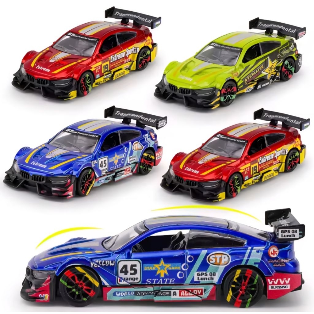 Diecast Toy Racing Car Miniature Die-cast Sedan Car Sport Recing Scale ...