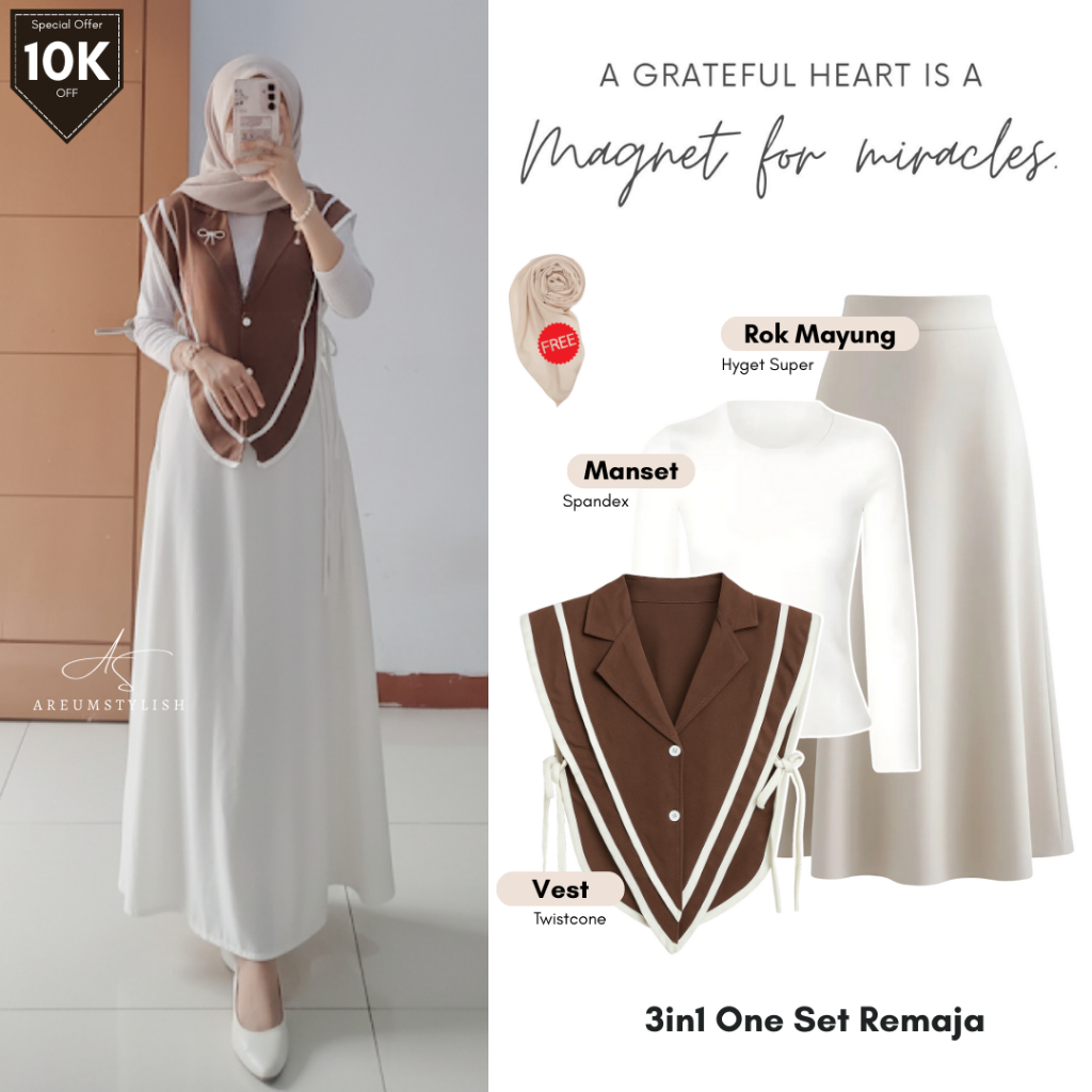 GRL 139 | 3-in-1 One Set for Modern Teenagers | Elisse Vest + Cuff ...