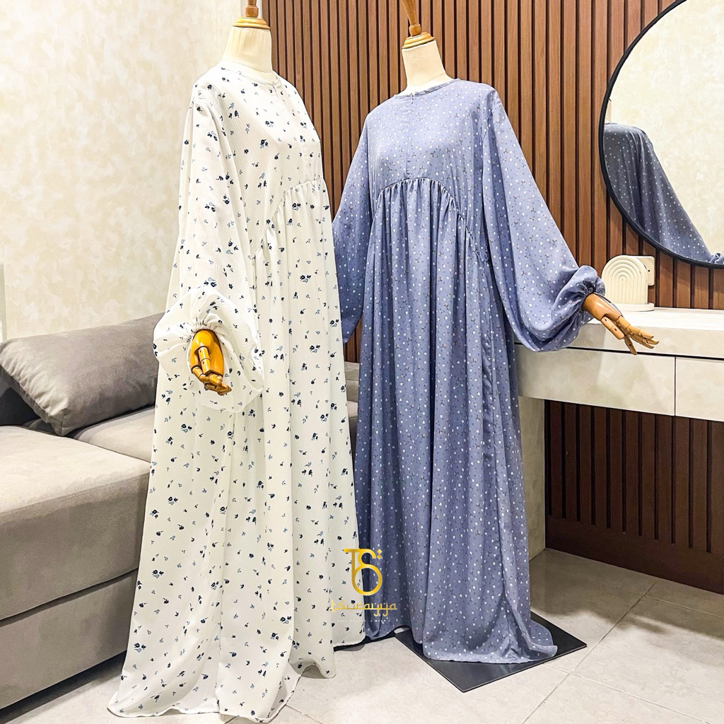 Tsurayya - (Abaya Only) Namira Abaya with Balloon Sleeve Motif ...