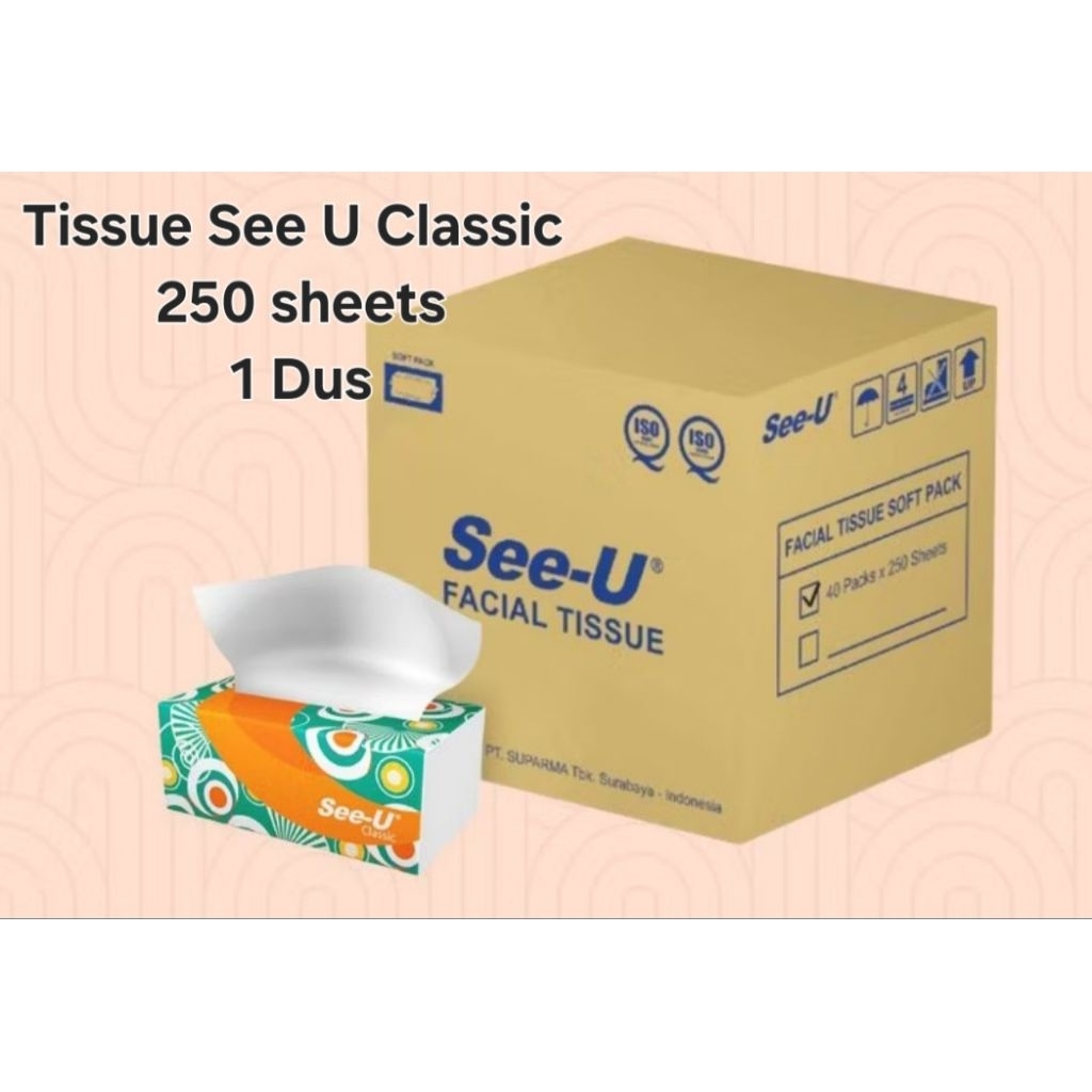[1 BOX] SEE U CLASSIC FACIAL TISSUE 250 SHEETS 2 PLY | Shopee Singapore
