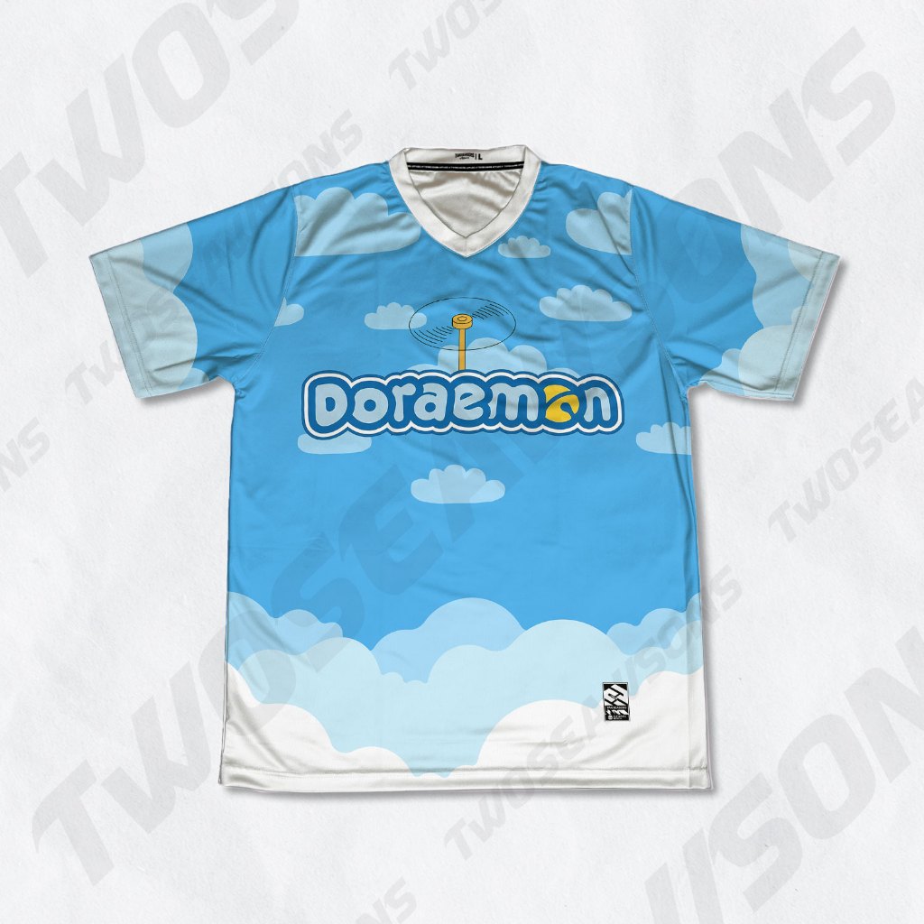 KIDSPLAY - Vintage DORAEMON Kids Jersey T-Shirt Custom Streetwear ...