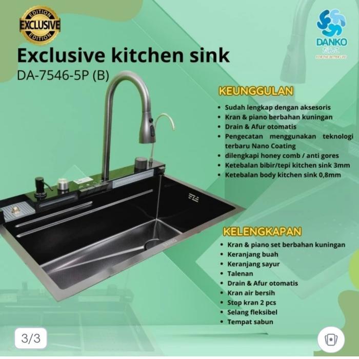 Kitchen sink Viral Piano Danko DA 7546 Black complete set | Shopee ...