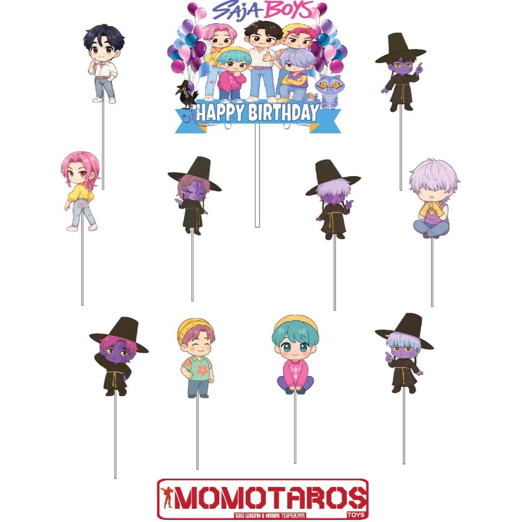Chibi cake Topper Only kpop demon hunter kpop | Shopee Singapore