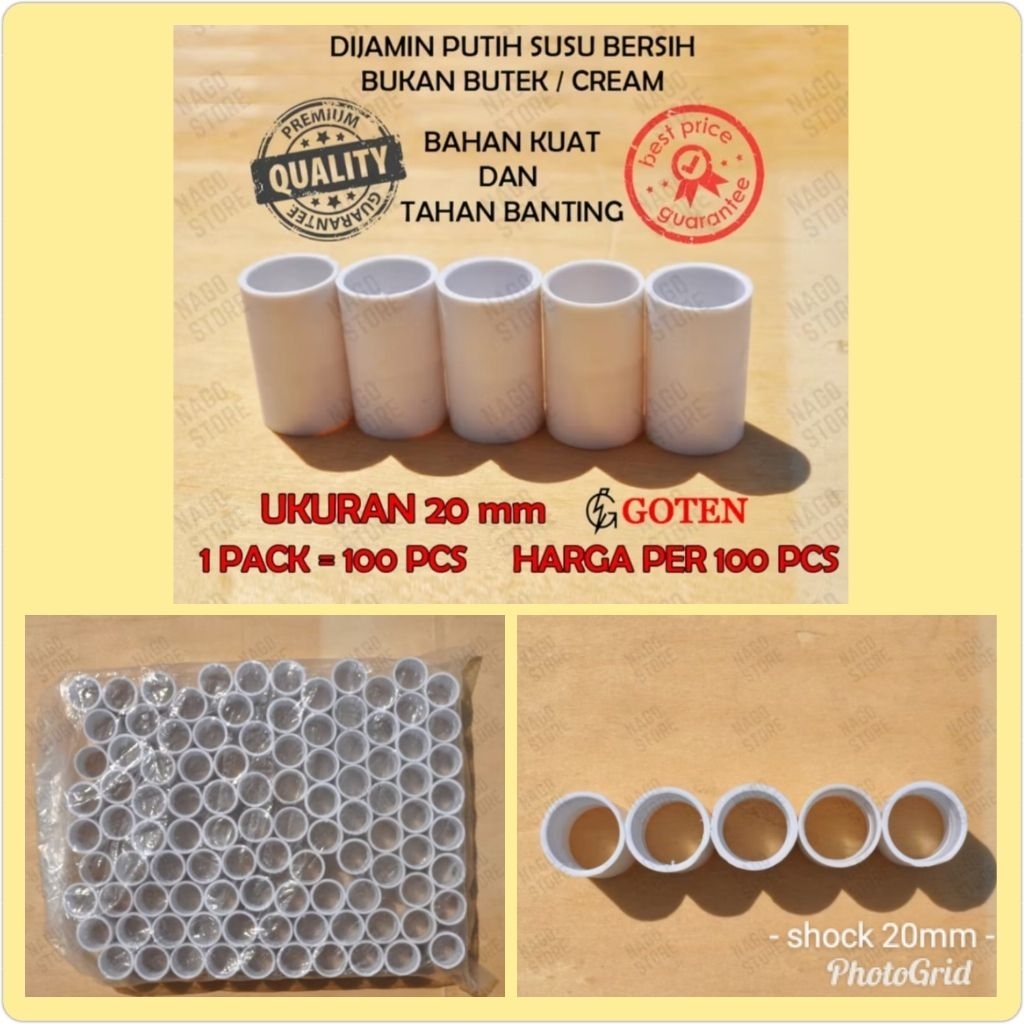 Sock 20mm PVC Conduit Pipe Socket/, 100 pcs | Shopee Singapore