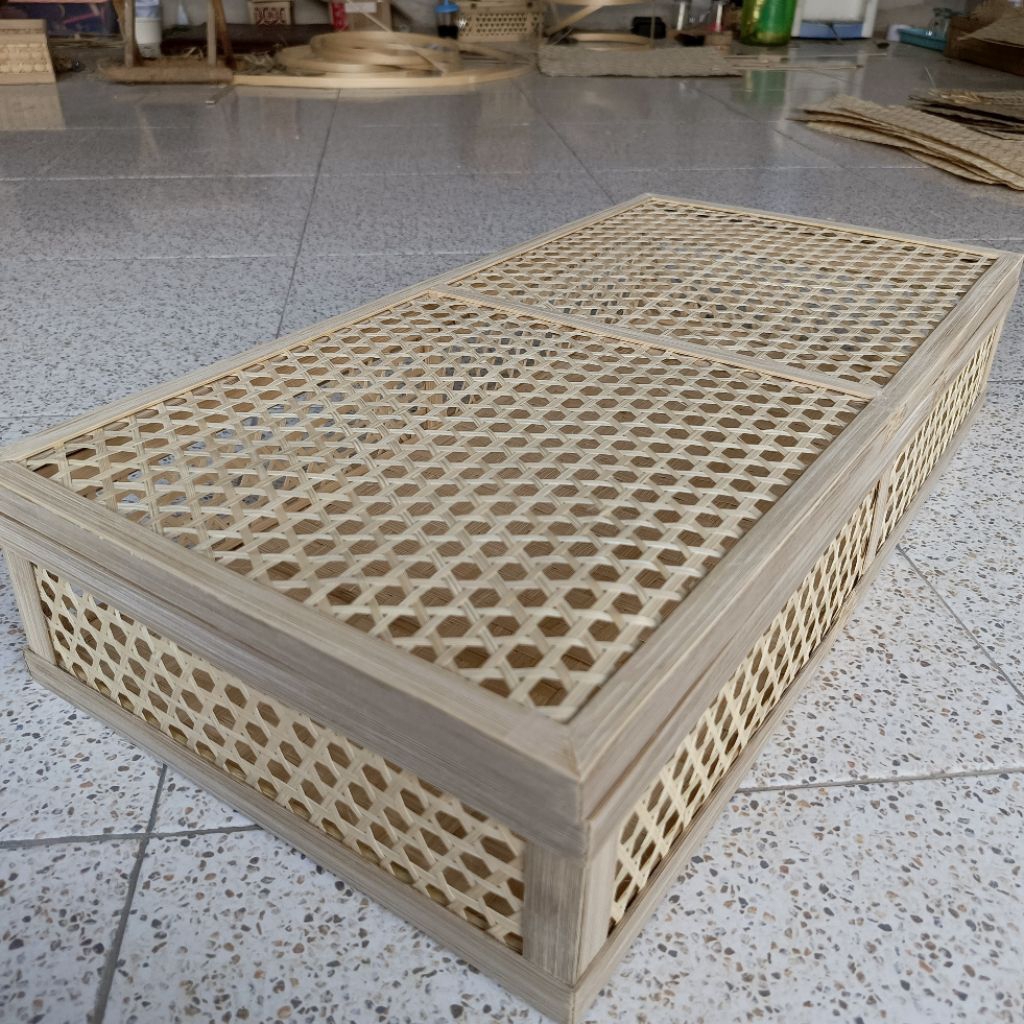 {50x30x12} Bamboo Lunch Box | Market Snack Box | Jumbo Bamboo Basket ...