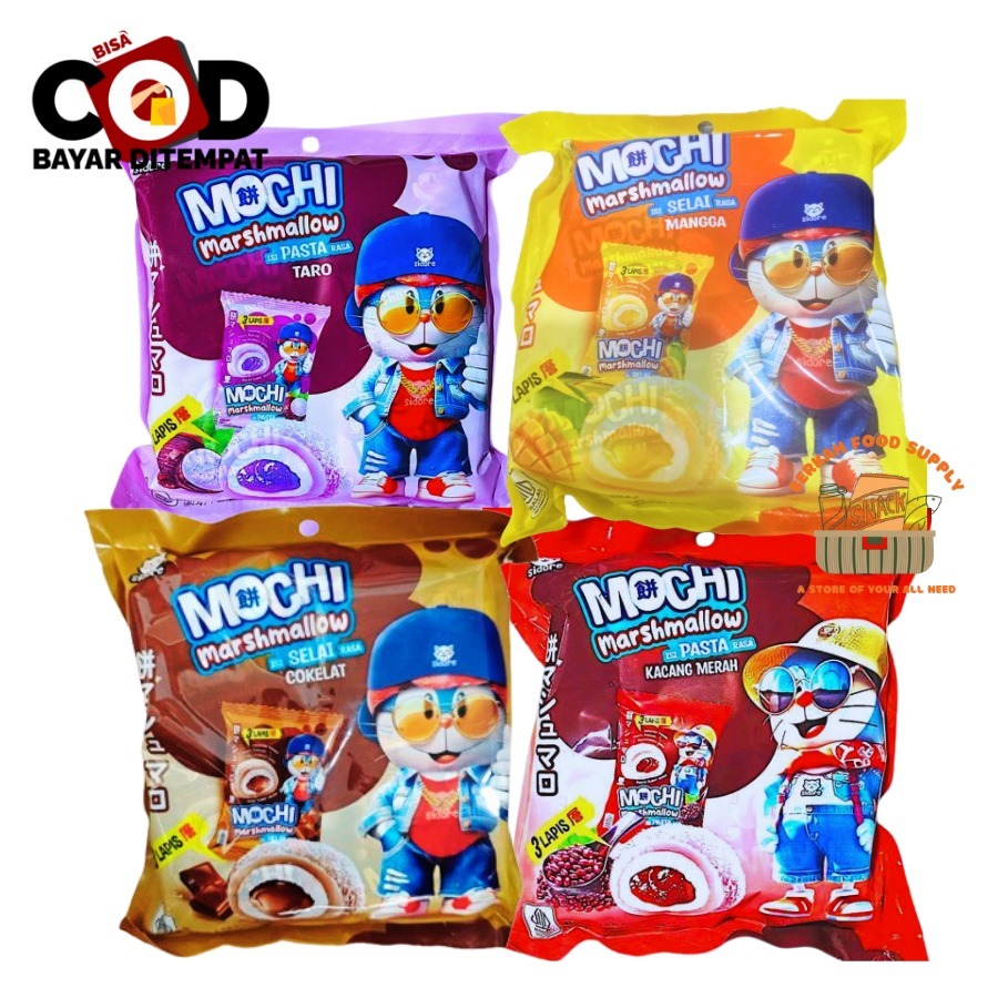 MERAH [ BLESSING ] Sidore Mochi Marshmallow contains 8 pcs 25gr Moci ...