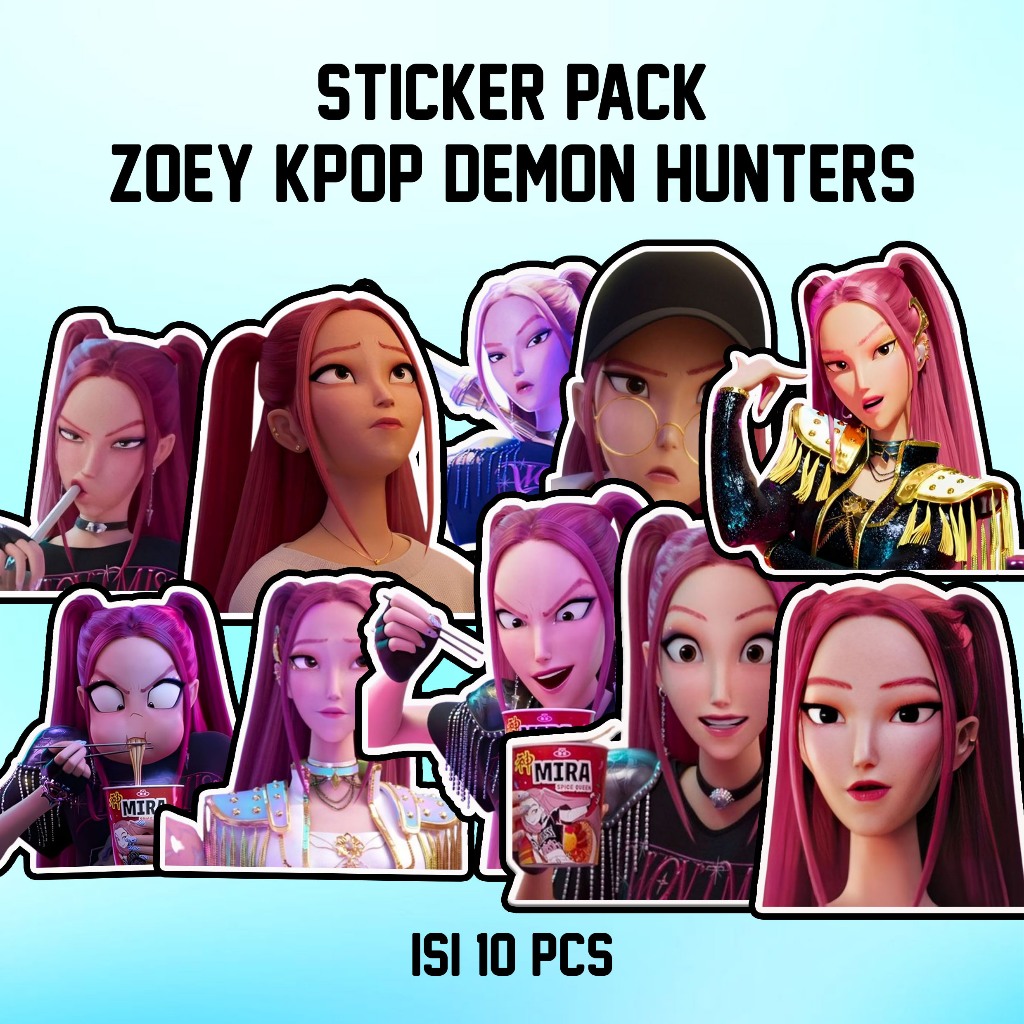 MIRA KPOP DEMON HUNTER STICKERS 1 PACK CONTAINS 10 PCS | Shopee Singapore