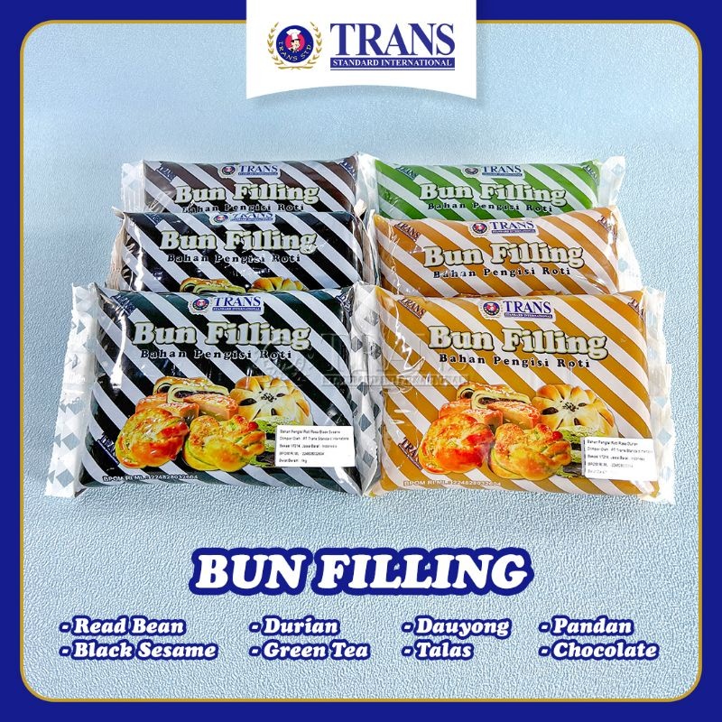 Trans Bun Filling 1kg Bread Filling (Red Bean, Pandan, Durian, Dauyong ...