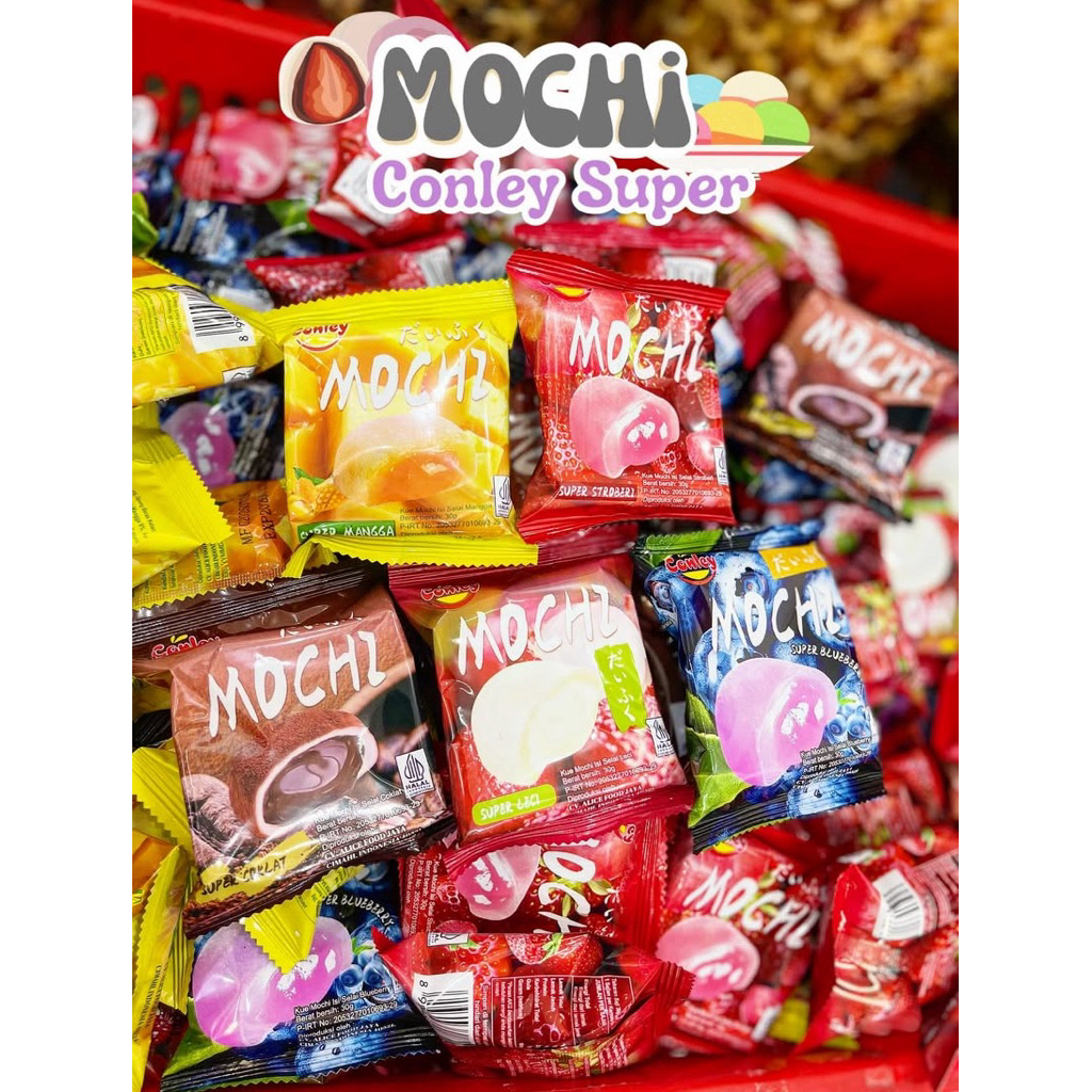 Conley Mochi Viral (Chocolate Strawberry/ Matcha/ Milk/ Mango/ Peanut ...
