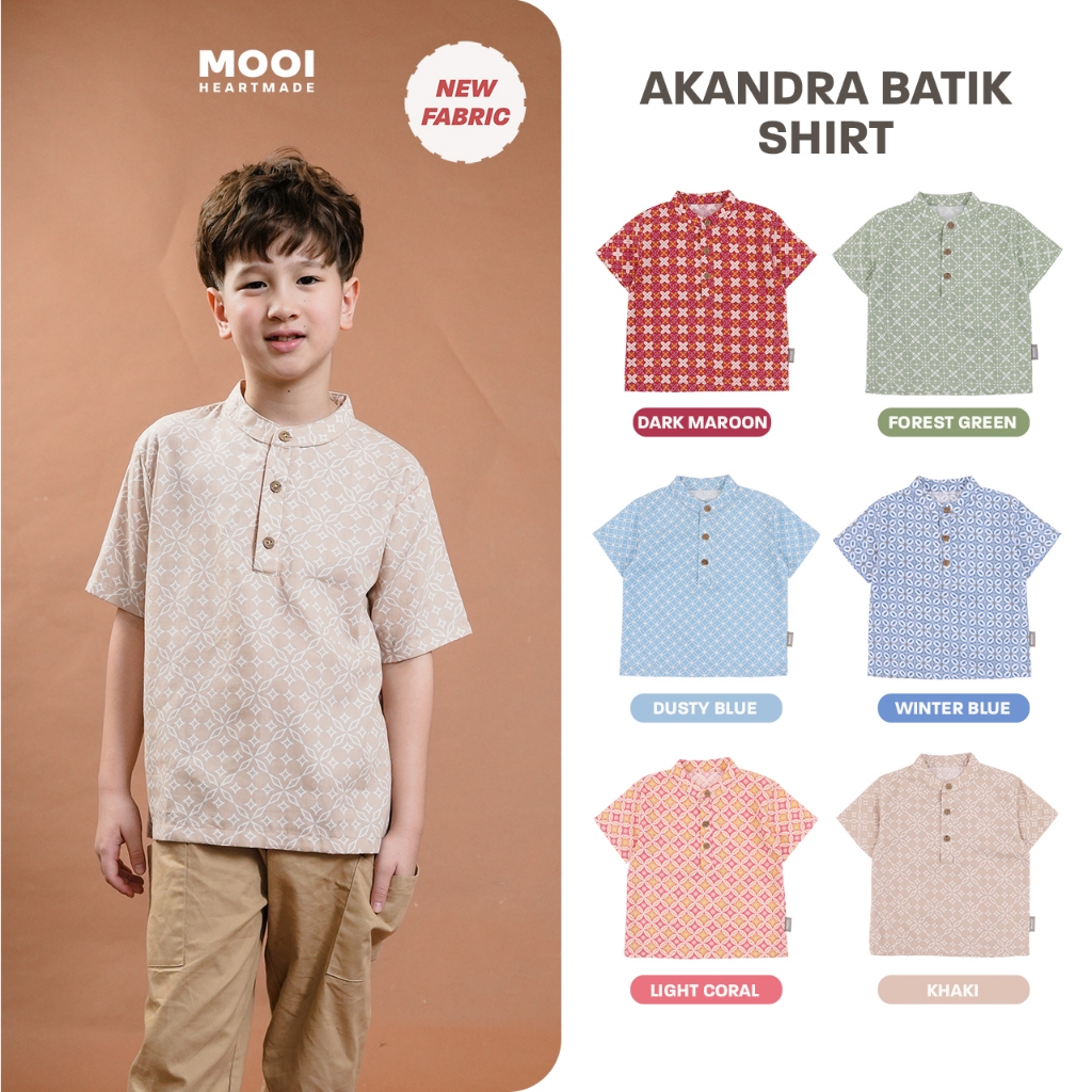 KEMEJA Mooi Batik Top Boys' Shirt Akandra Batik Shirt Batik Boys Shirt ...