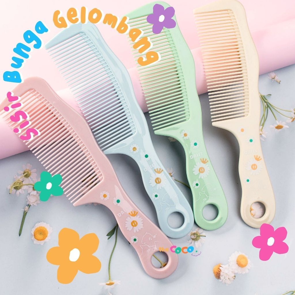 Cute, Aesthetic, Cartoon, Flower, Fruit, Anti-Tangle Comb Random Color ...