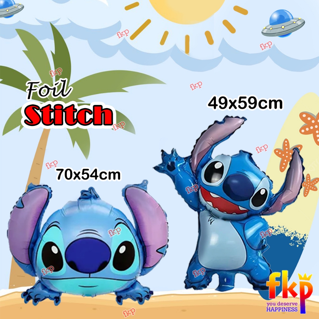 Fun Kids Party Foil Balloons Jumbo Stitch Lilo Balloons / Stitch Theme ...