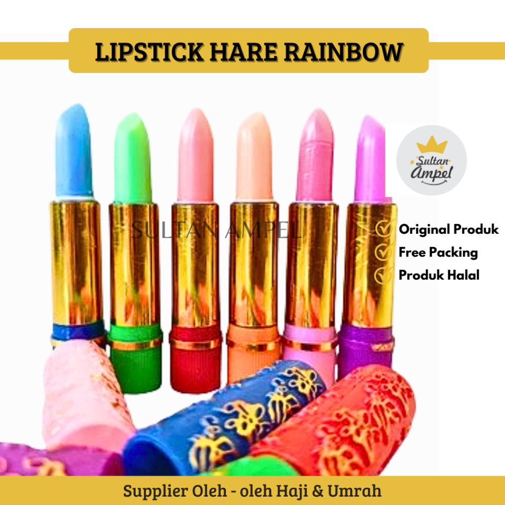 (DOZEN) HARE RAINBOW ARABIC LIPSTICK, - colorful hare Arabic lipstick ...