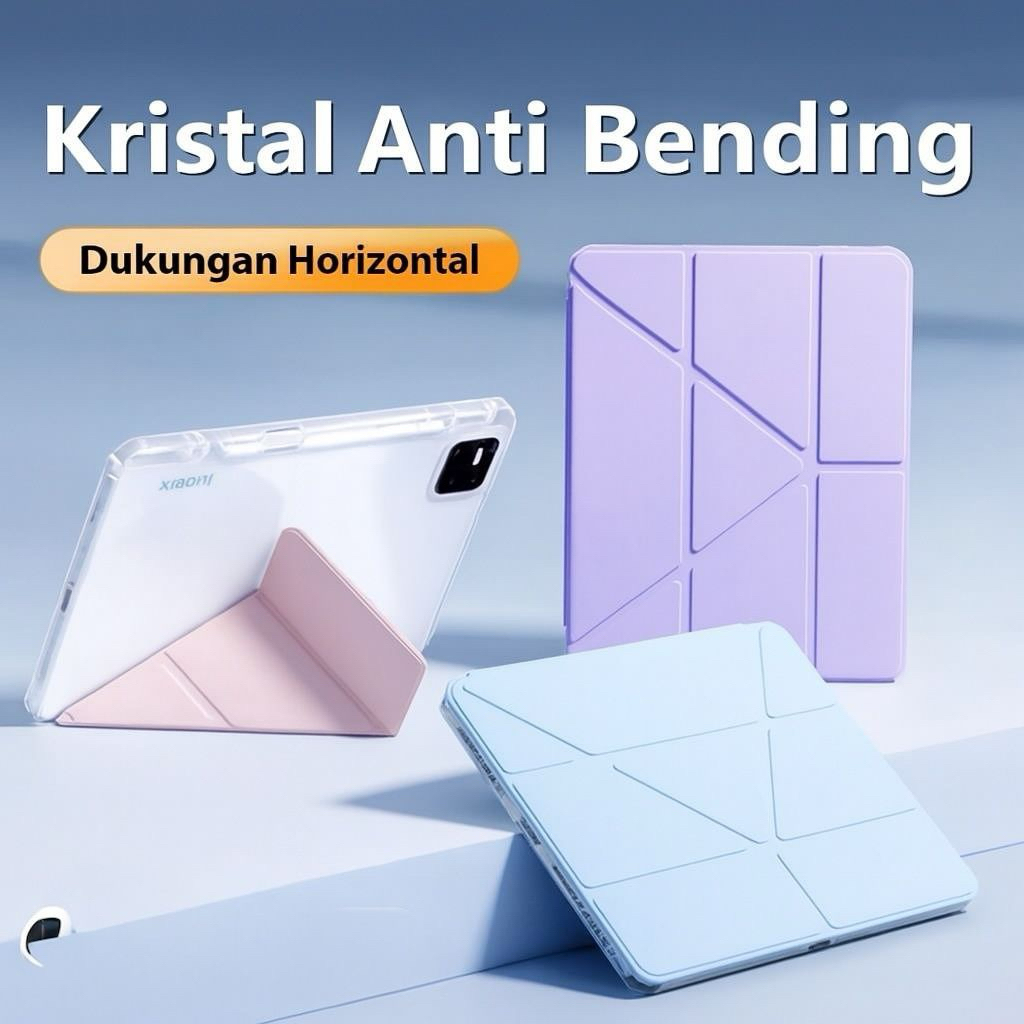 TRI FOLD ACRYLIC CRYSTAL ANTI-CLEAR SAMSUNG TAB A11 PLUS A9 PLUS 11 ...