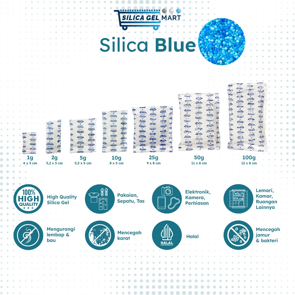 Silica Gel Blue Preservative Anti-Fungus for Shoes and Bags 1 Pack ...