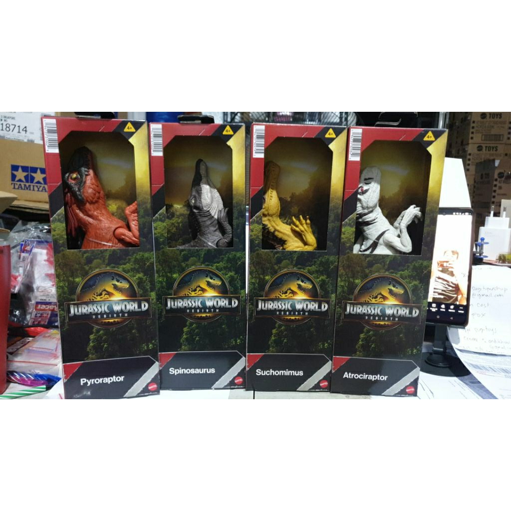 Jurassic world rebirth JCG04 spinosaurus suchomimus atrociraptor ...