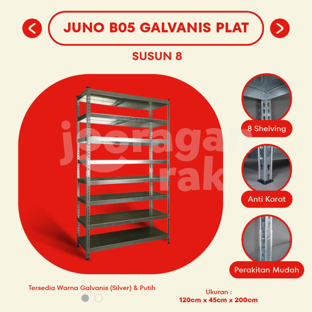 SIKU KRISBOW FULL Iron Warehouse Rack with Multipurpose Holes, HEAVY ...