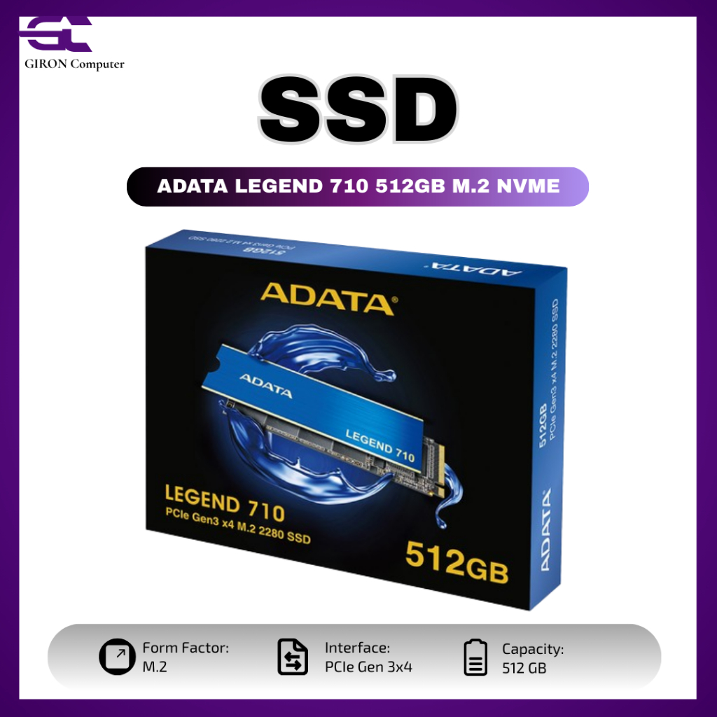 SSD ADATA LEGEND 710 512GB M.2 NVME PCIe Gen3x4 | Shopee Singapore