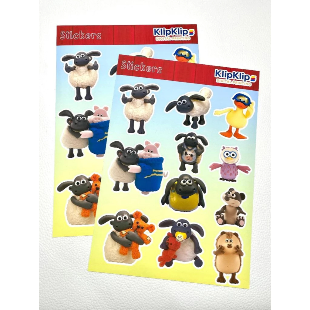 Timmy Time Sticker Pack Cute Shaun The Sheep Character Stickers 3.5 cm ...