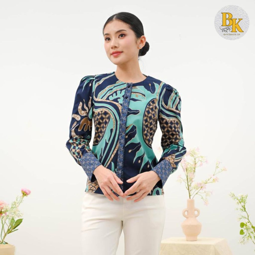 Batik Top 331P AYU Batik Uniform/ Modern Women's Batik Blouse/ Family ...
