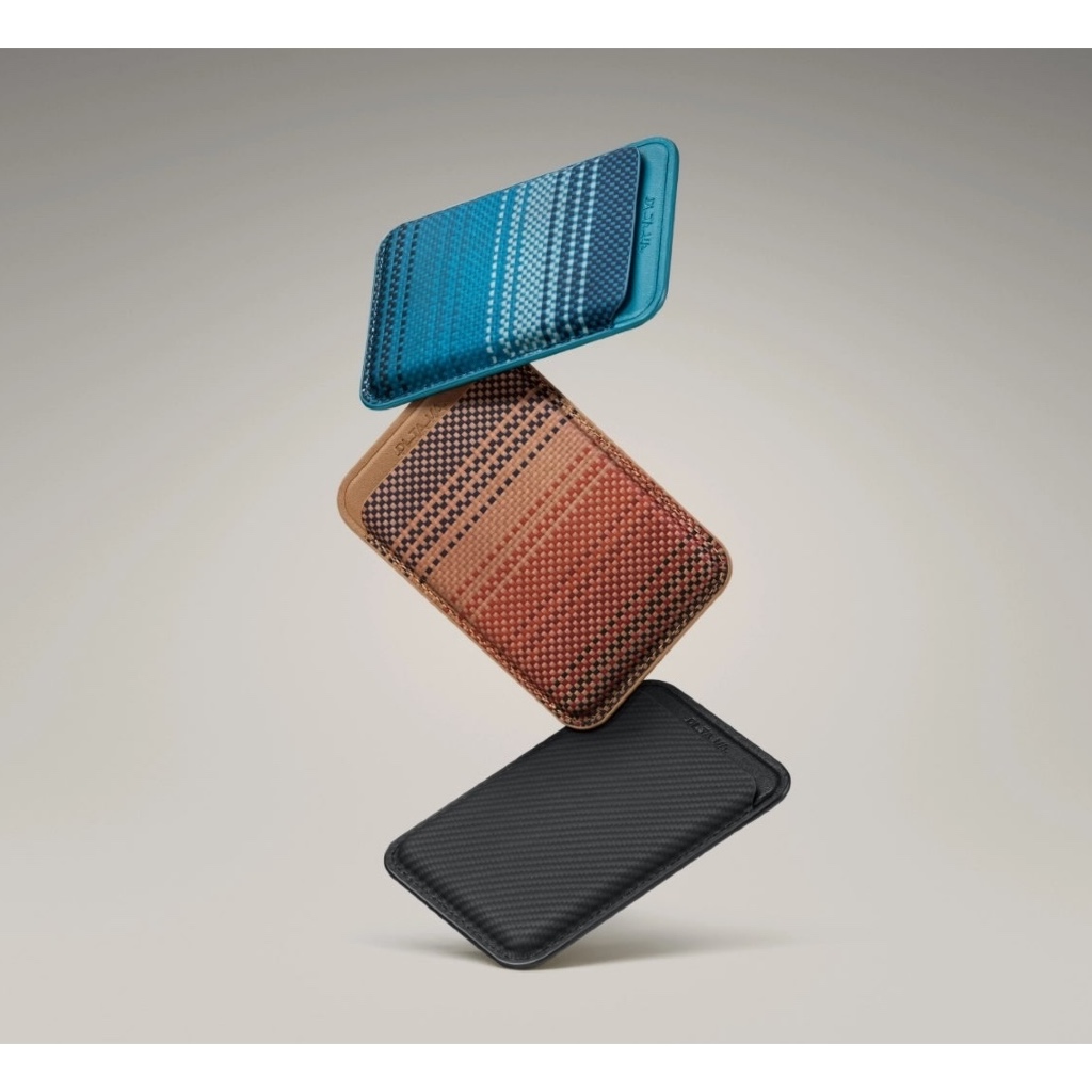Pitaka Magnetic Woven Wallet Aramid Fiber iPhone 17 16 15 Pro Max Air ...