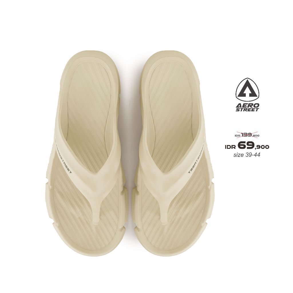 Aerostreet 39-44 Triton Cream - Men's and Women's Casual Flip-flops ...