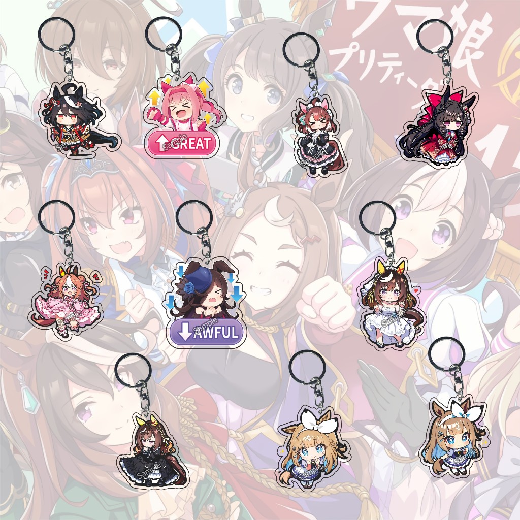 GANTUNGAN Uma MusumeEmote Keychain Uma musume part 09 - rice shower 04 ...