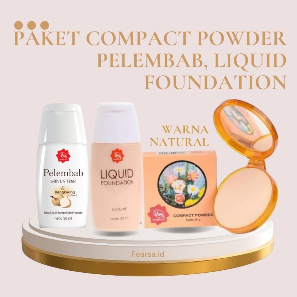 3 Products Viva Compact Powder + Viva Foundation + Viva Moisturizer ...