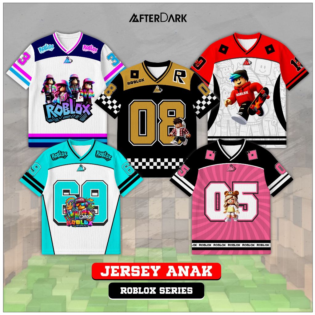 AFTERDARK - Roblox Series Premium Kids Jersey, Dryfit Sublimation ...