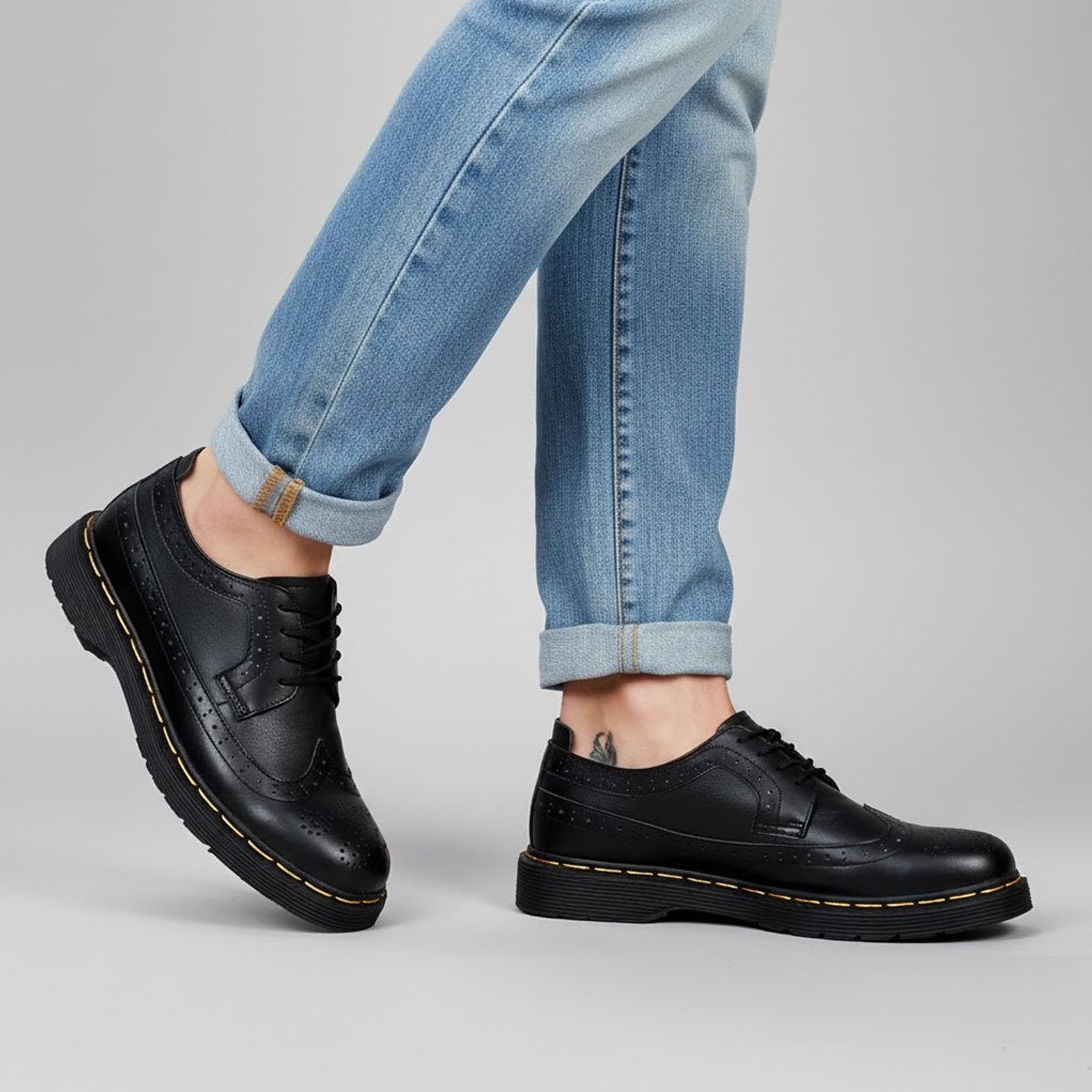 Docmart Men's Formal Casual Shoes, Genuine Leather - Minimalist ...