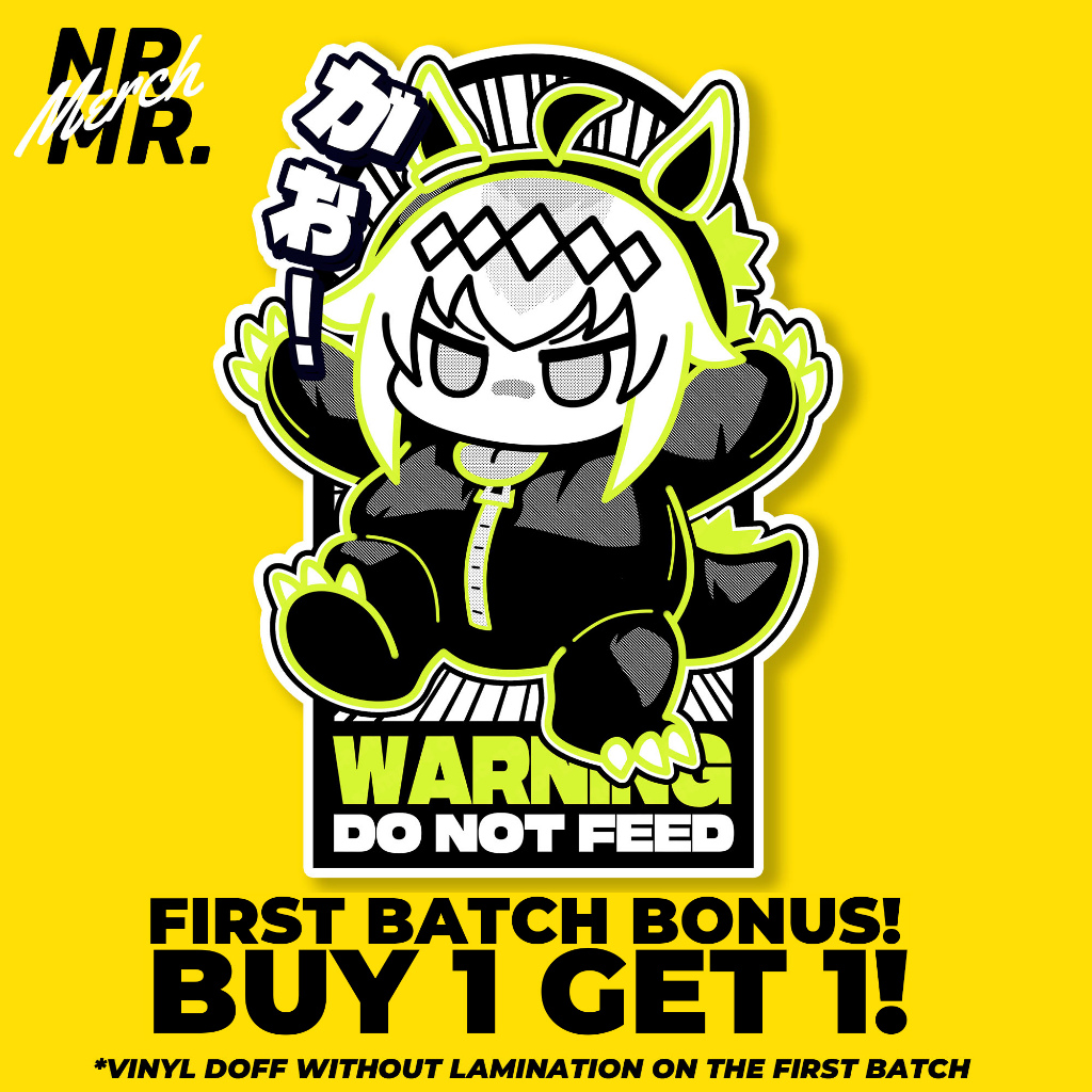 Oguri Sticker Cap Ogurizilla " WARNING: DO NOT FEED!" Uma Musume ...