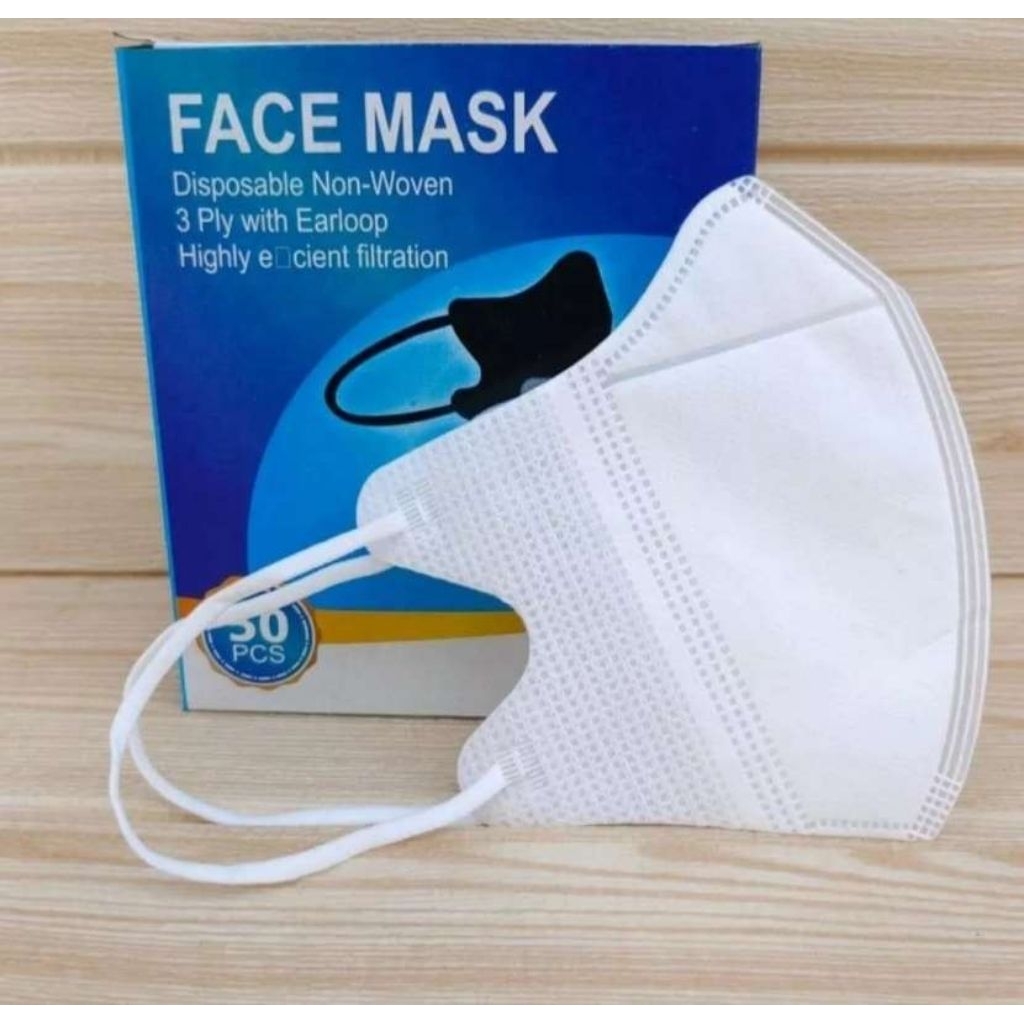 Black and White Duckbill MASK Duckbill Earloop MASK FACE MASK (50 ...