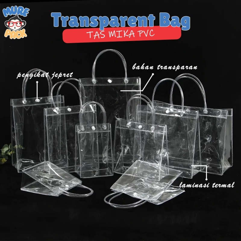 Transparent PVC Mica Bag Plain PVC Mica Bag Goodiebag Hampers Clear ...