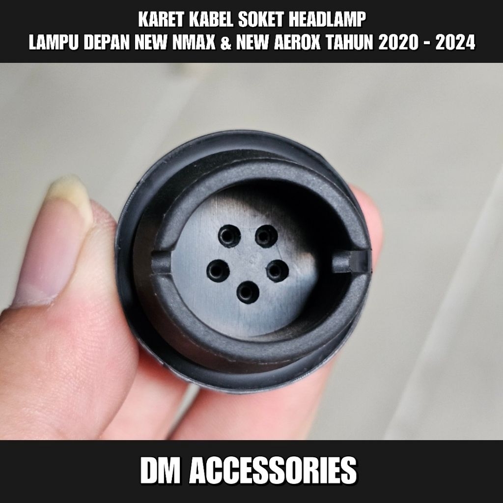 ORIGINAL 5-HOLE HEADLAMP SOCKET RUBBER FOR NEW NMAX & NEW AEROX 2020 ...