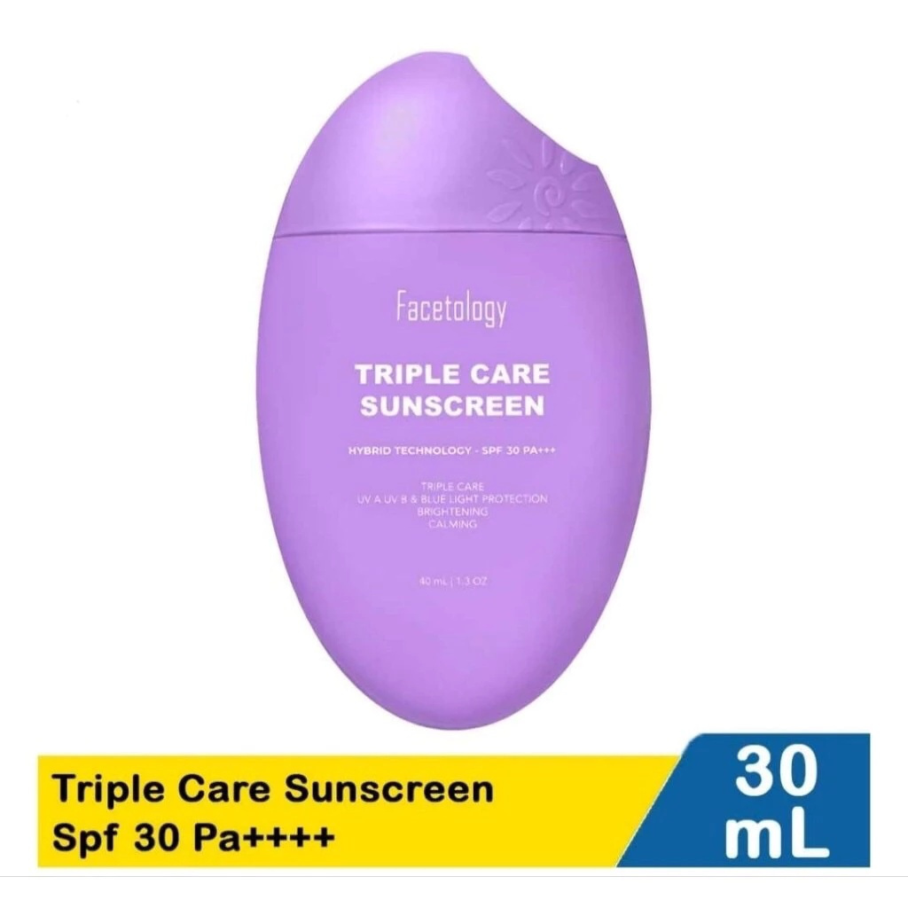 FACETOLOGY Triple Care Sunscreen SPF 30 PA++++ 30ml | Shopee Singapore