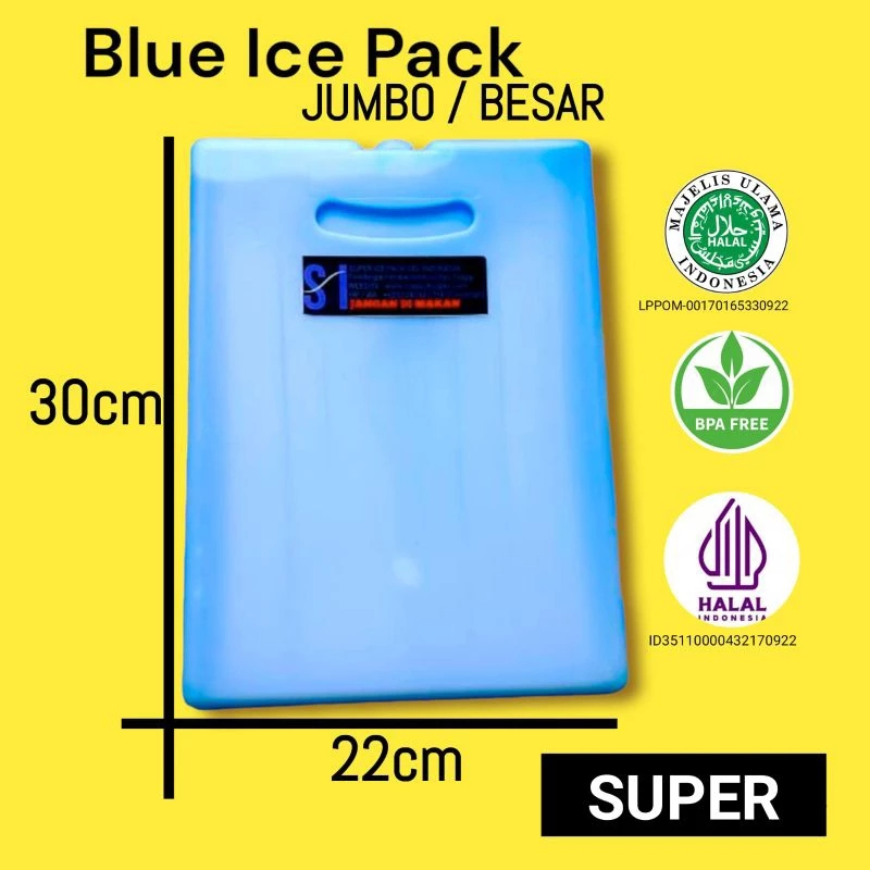 [OUTSIDE THE CITY ONLY] LARGE JUMBO ICE PACK 30 田 22 田 3 CM BLUE ES GEL ...