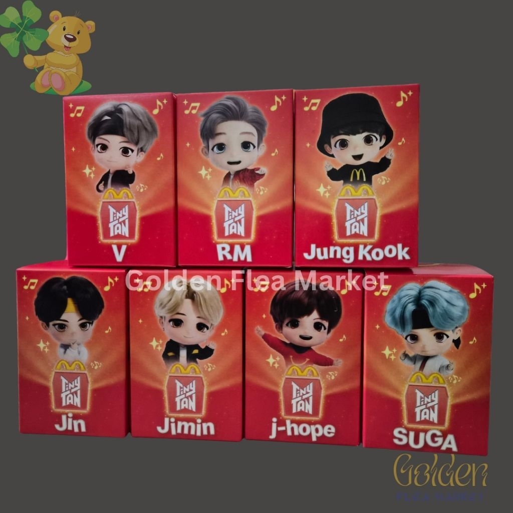 BTS Official Tiny Tan Mini Figure Encore Edition (RM, Suga, Jungkook, V ...