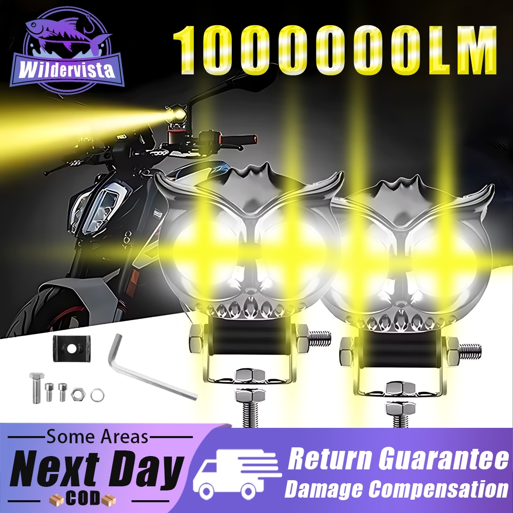 Owl Cr7 LED Laser Shooting Light 2 Colors High Low LED Motorcycle Fog ...