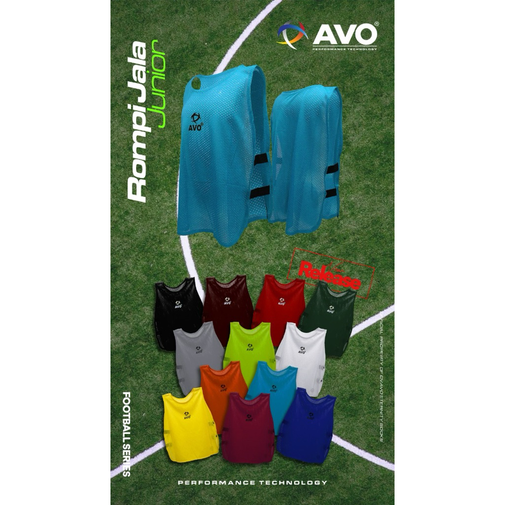 Original AVO 02 Mesh Junior Football Vest (1 SET = 12 PCS) | Shopee ...