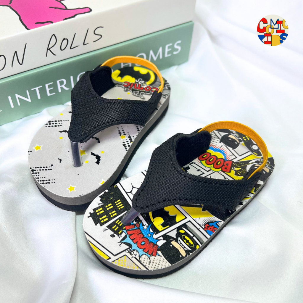 Comickids Boys' Flip Flops Baby Sandals 1-2 Years Old Superhero Batman ...