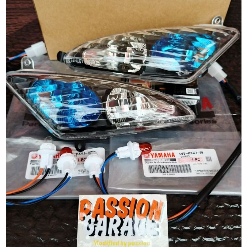 SEN MIO MX BLUE Stenley I turn signal Mio model mx smoke blue PNP ...