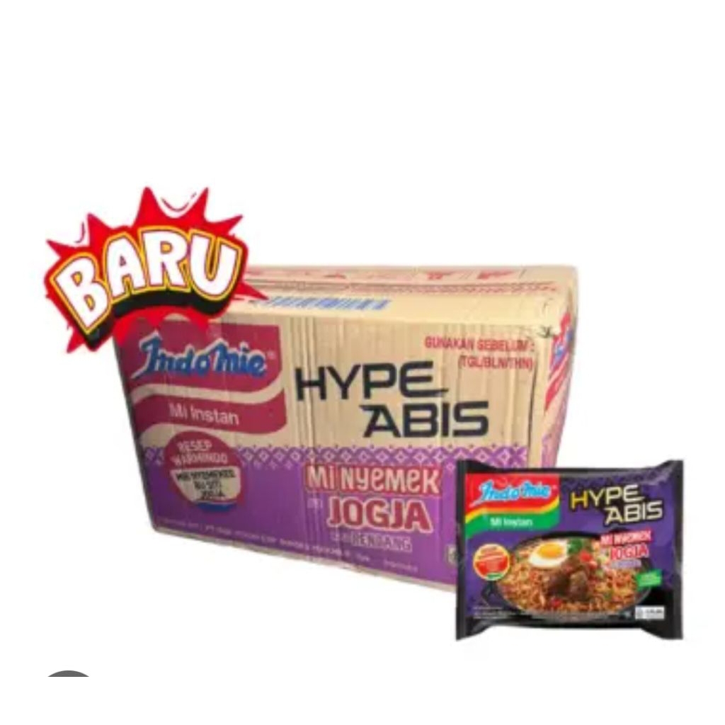 NOODLES INSTANT INDOMIE FRIEDmie/ HYPE ABIS NYEMEK JOGJA RENDANG BOX ...