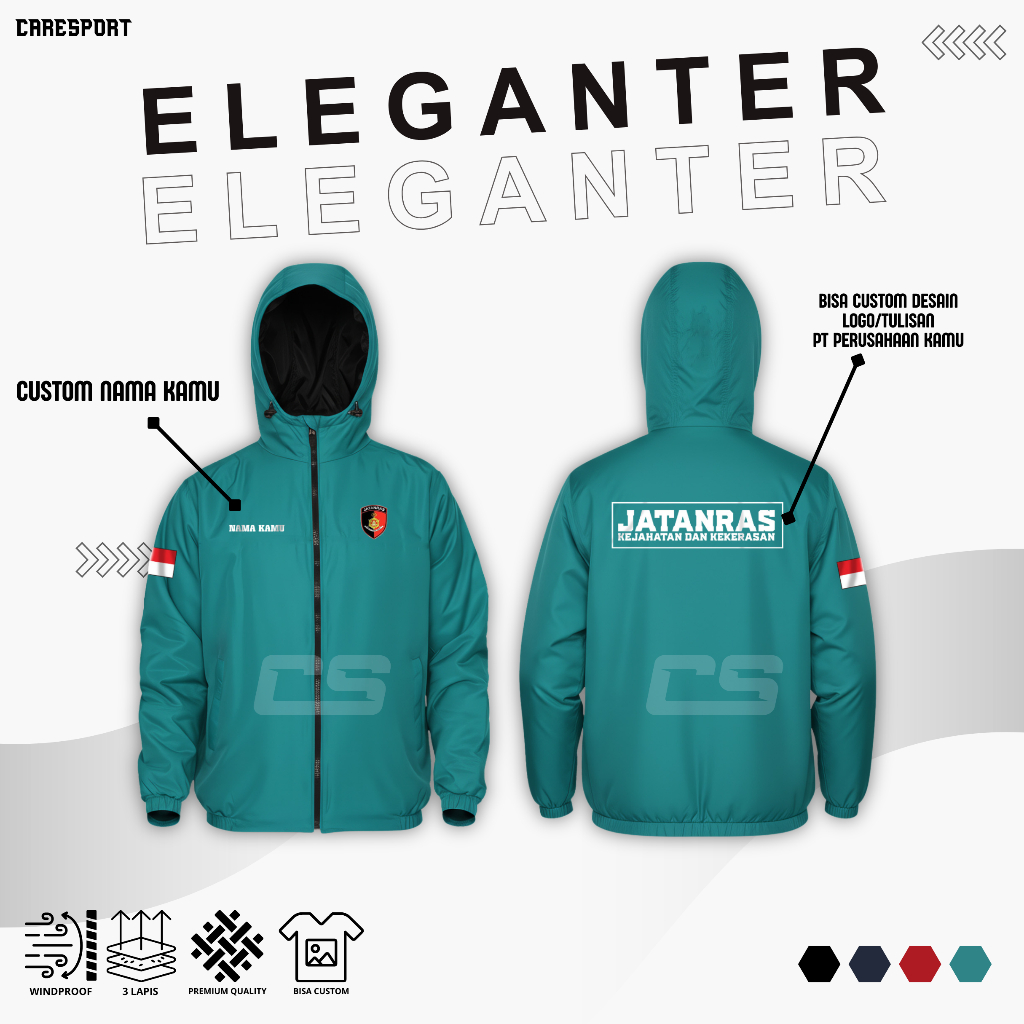 JATANRAS MEN'S FIELD JACKET CUSTOM DTF SCREEN PRINTING PARACHUTE SEMI ...