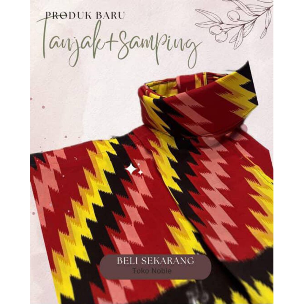 Tanjak Set Sarong Pattern Insang Adhesive (Children) | Shopee Singapore