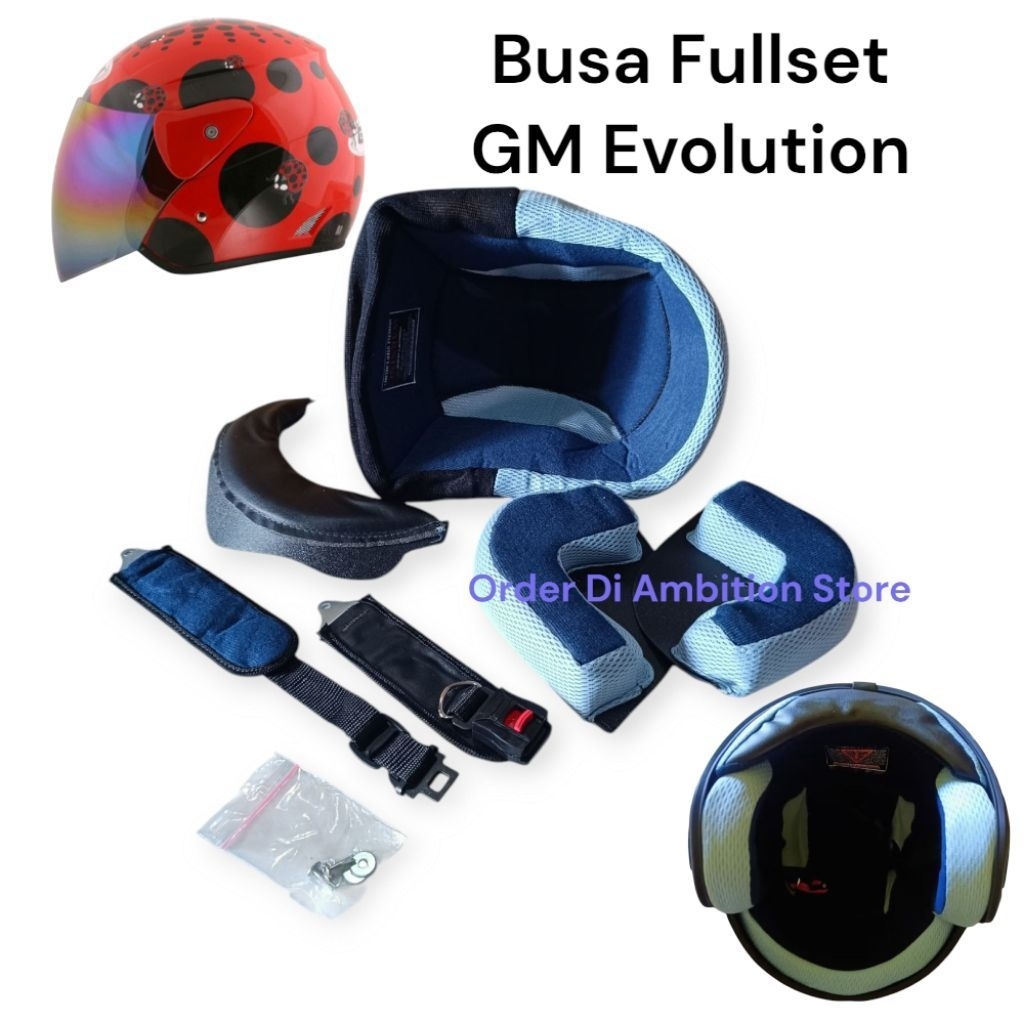 GM Evolution Helmet Foam Fullset Inner Foam + Strap | Shopee Singapore