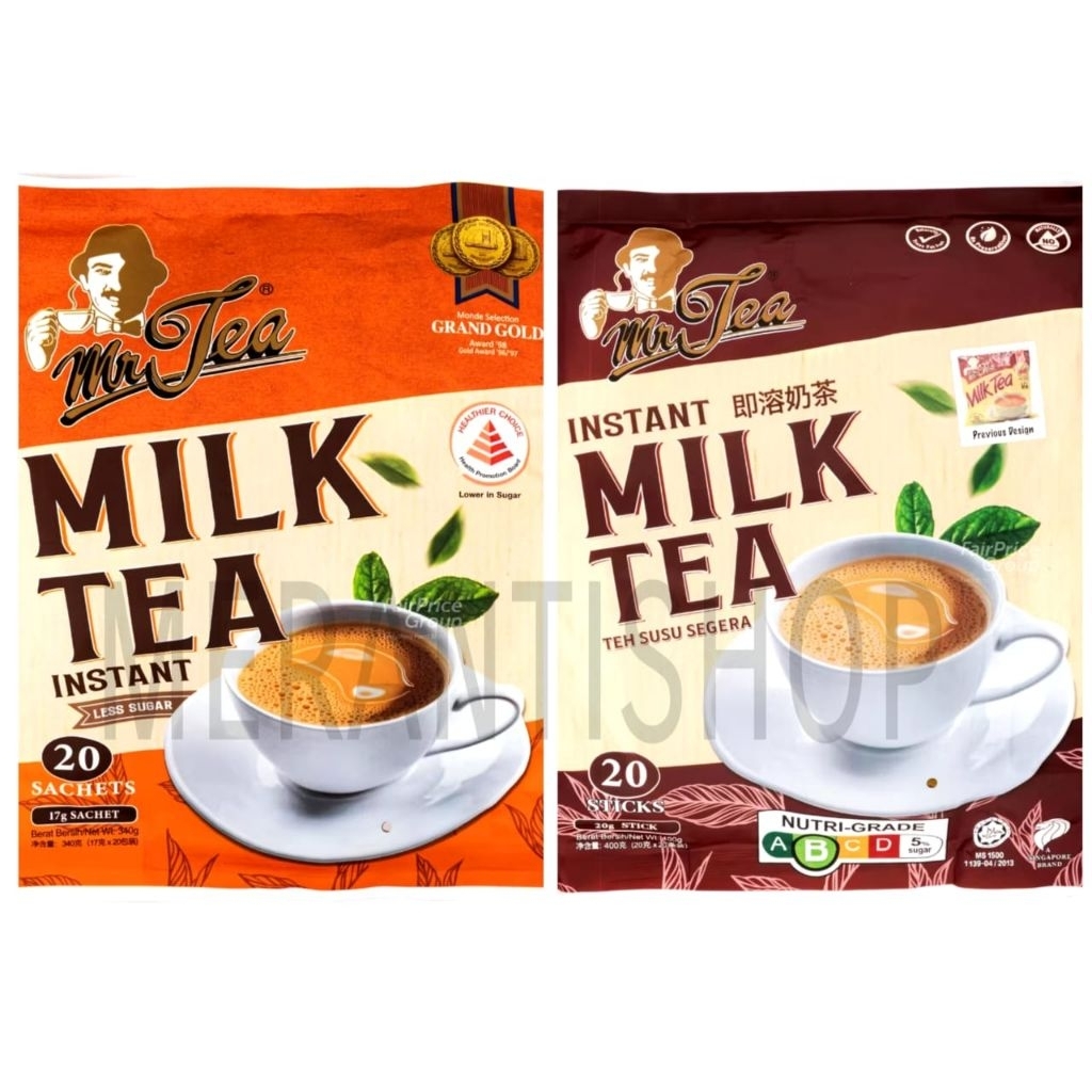 Mr Tea Milk Tea Instant Sachet 20's Less Sugar Milk Tea Original Milk ...