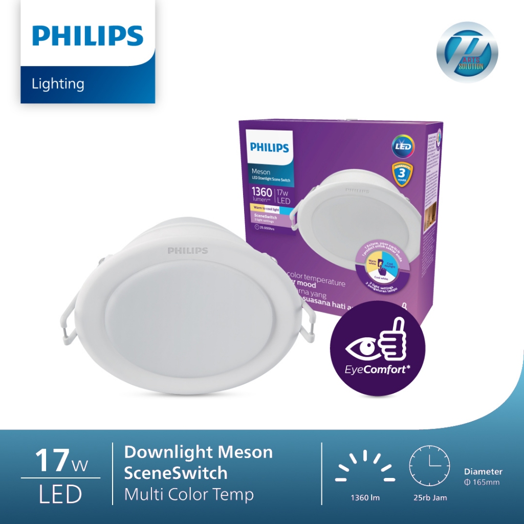 PHILIPS Meson LED Downlight Scene Switch 3 Colors 9 13 17 W Watt - Warm ...