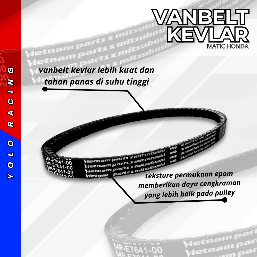 VANBELT HONDA VAN BELT RACING HONDA VARIO 125 VARIO 150 BEAT FI/ESP ...